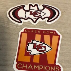 None | Other | Kansas City Chiefs Decal Stickers Lot Of 9 New Please ...
